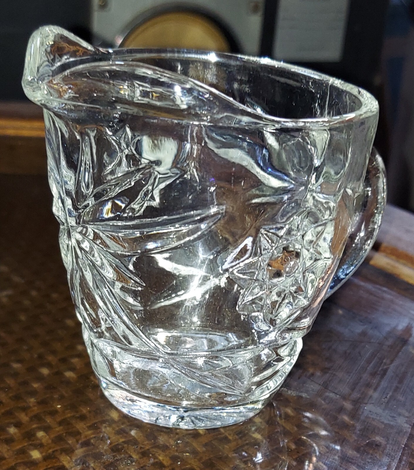 Vintage Anchor Hocking EAPC Presscut Clear Glass Star of David Cream ...