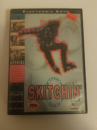 Skitchin' Sega Genesis Game 1993 Cartridge And Original Box And Inserts ...