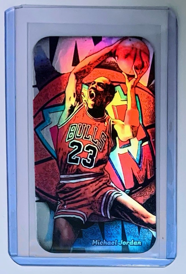 Michael Jordan ‘93 NBA JAM Mini Promo Insert Refractor Tobacco Card ...