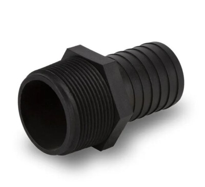 6-pack Poly 1-1/2″ Male to 1-1/4″ Barbed Nipple Hose Adapter for sump ...