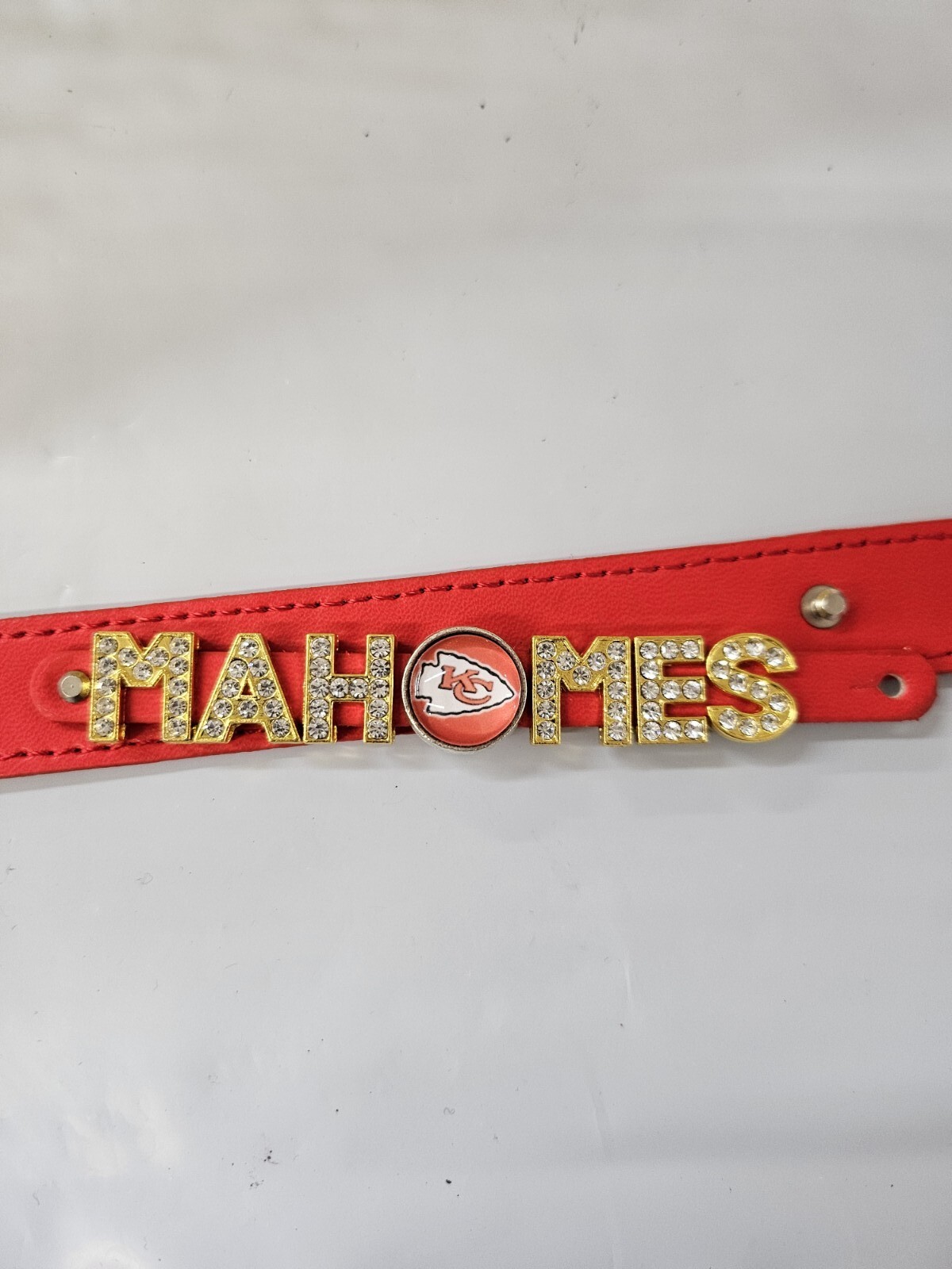 Kansas City Chiefs Patrick Mahomes Rhinestone Football Bracelet ...