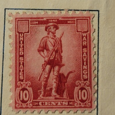 1942 U.S. War Savings Stamps Scott #WS7 Mint Glued On Paper 10 Cent | eBay