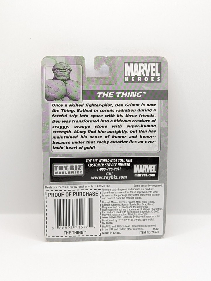 ToyBiz Marvel Heroes Miniature Poseable Action Figures - Thing - Brand ...