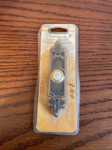 Vintage New in the Package Trine Push Button Lighted Brass Doorbell #890 | eBay