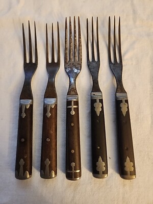 Lot 5 Civil War Era Silverware Table Forks 3 Prong 4 Prong | eBay
