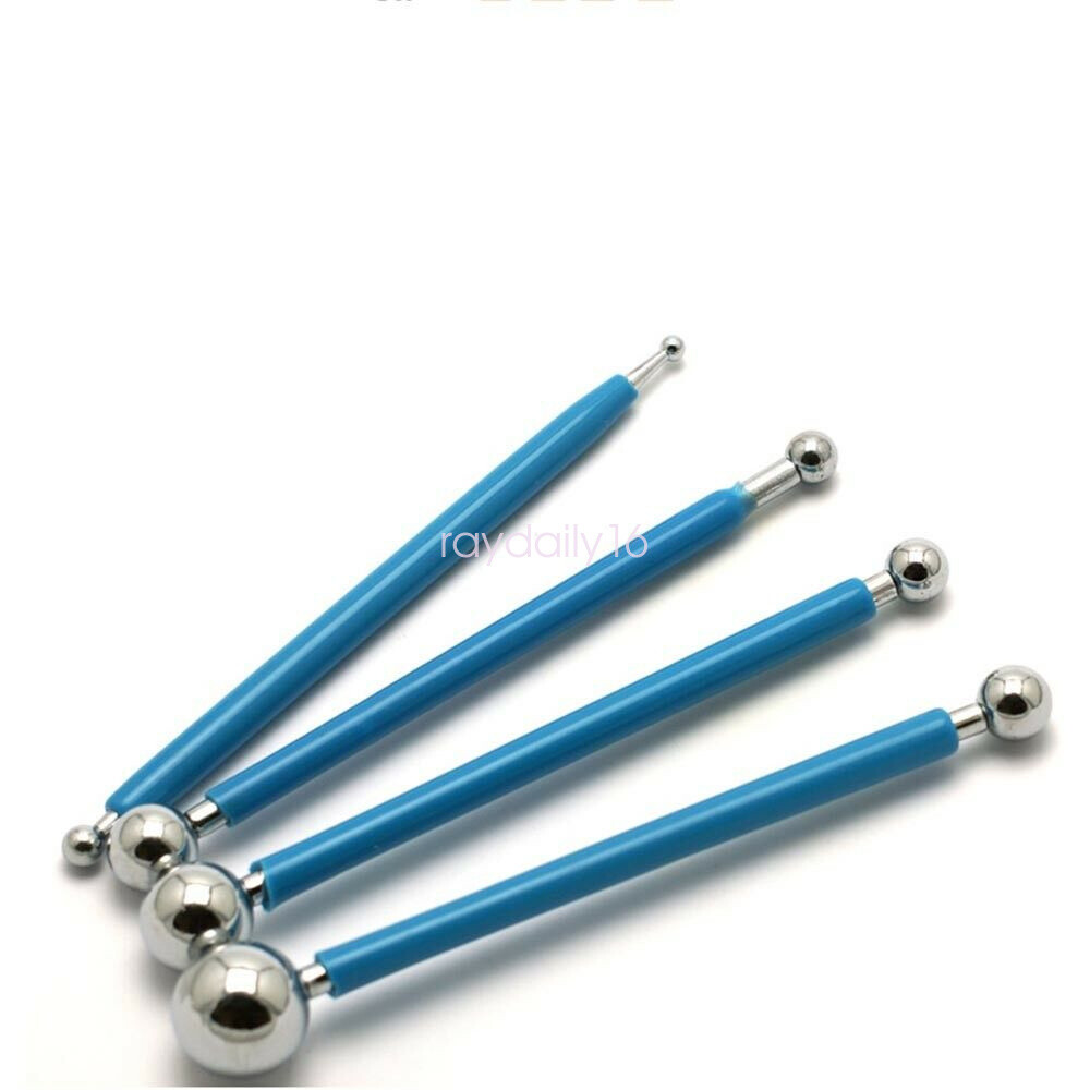 4PCS Ball Stylus Clay Pottery Modeling Sculpting Bake Manicure Dotting ...