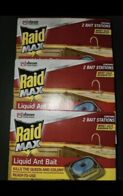 (3) RAID MAX LIQUID ANT BAITS 0.5 OZ. 3~2 BAIT STATIONS (6 TOTAL) | eBay