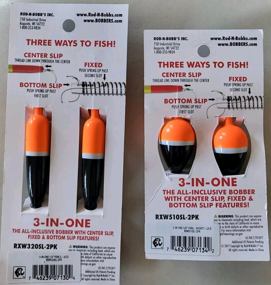 3-In-One RevolutionX Weighted Stick Bobbers. (1) 2pk 1/2", (1 ) 2pk 3/4 ...