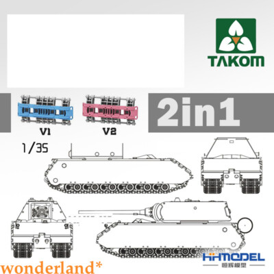 Takom 2050x 1/35 Scale MAUS V1 & V2 2 in 1 LIMITED EDTTION TANK MODEL ...