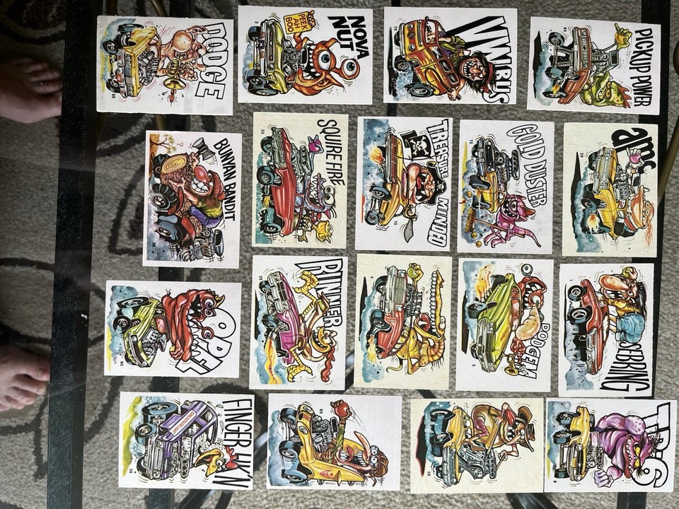 Vintage 1970's Donruss Odder 'ODD ROD' Sticker Cards, Original, Lot of ...