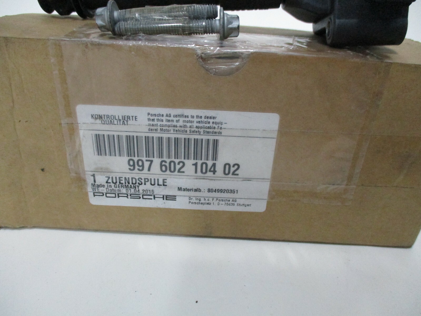 Porsche Boxster 987 Ignition Coil 99760210402 Genuine for sale online ...