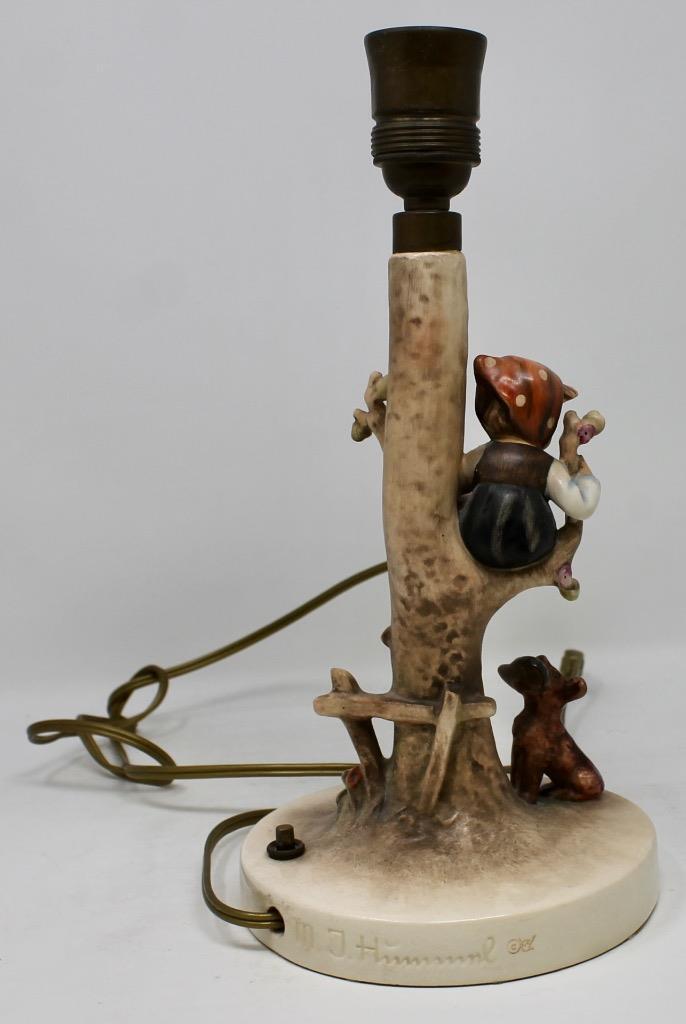 Hummel Lamp Out of Danger Girl with Dog HUM 44 B TMK2 Incised Full Bee ...
