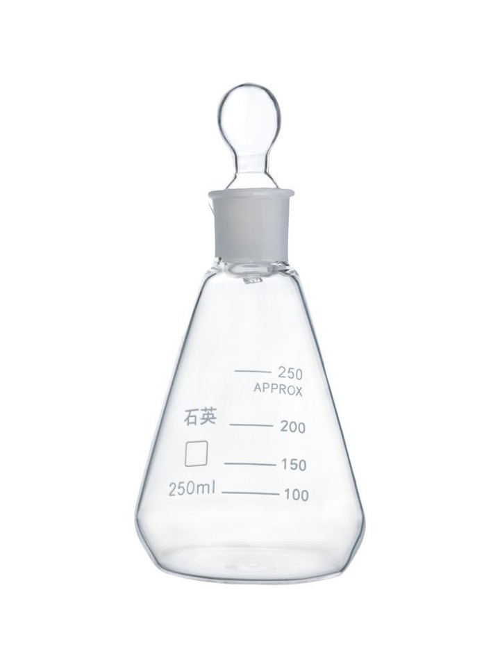 25ml-2000ml Quartz Erlenmeyer Flask Conical Lab Glassware High Temp ...