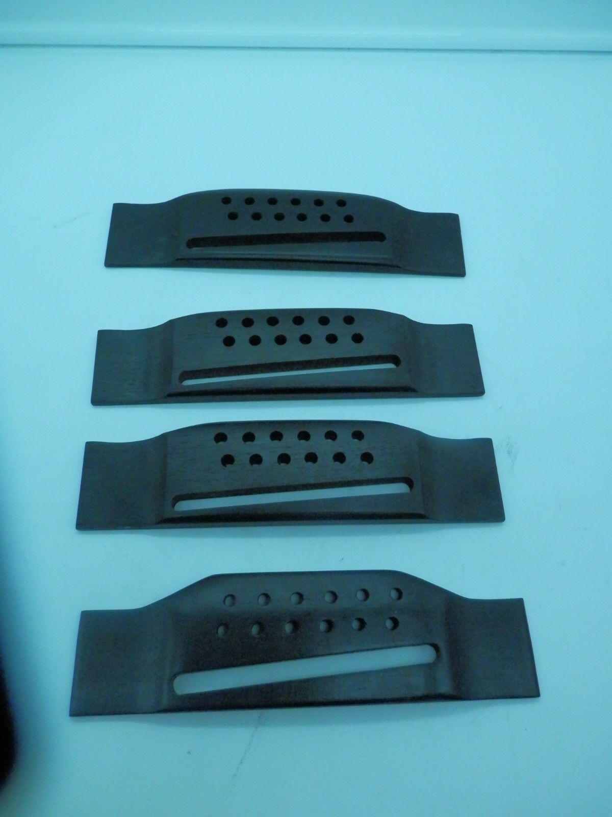 Generic Acoustic 12-string guitar bridge Lot of 4 Slotted bridges new ...