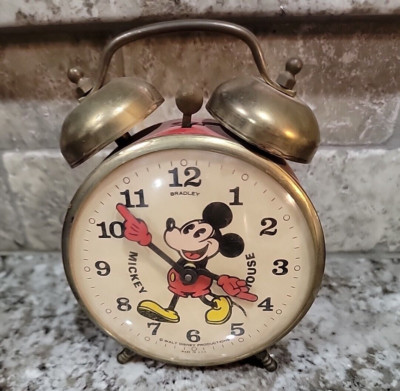 VGT Mickey Mouse Double Bell Bradley Wind Up Alarm Clock, Walt Disney ...