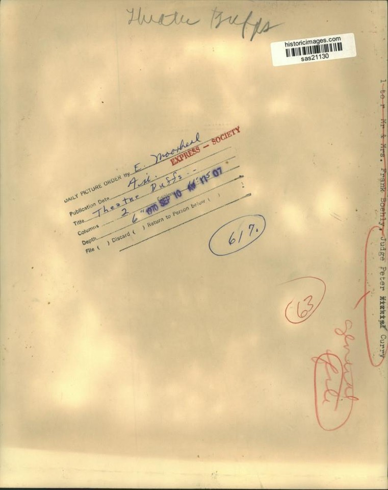 1970 Press Photo Mr. & Mrs. Frank Boehly & Judge Peter Curry at Theatre ...