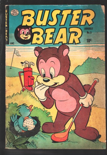 Buster Bear #5 1954-Quality-Golf cover-Funny animal stories-Rollo Racoon appe... | eBay
