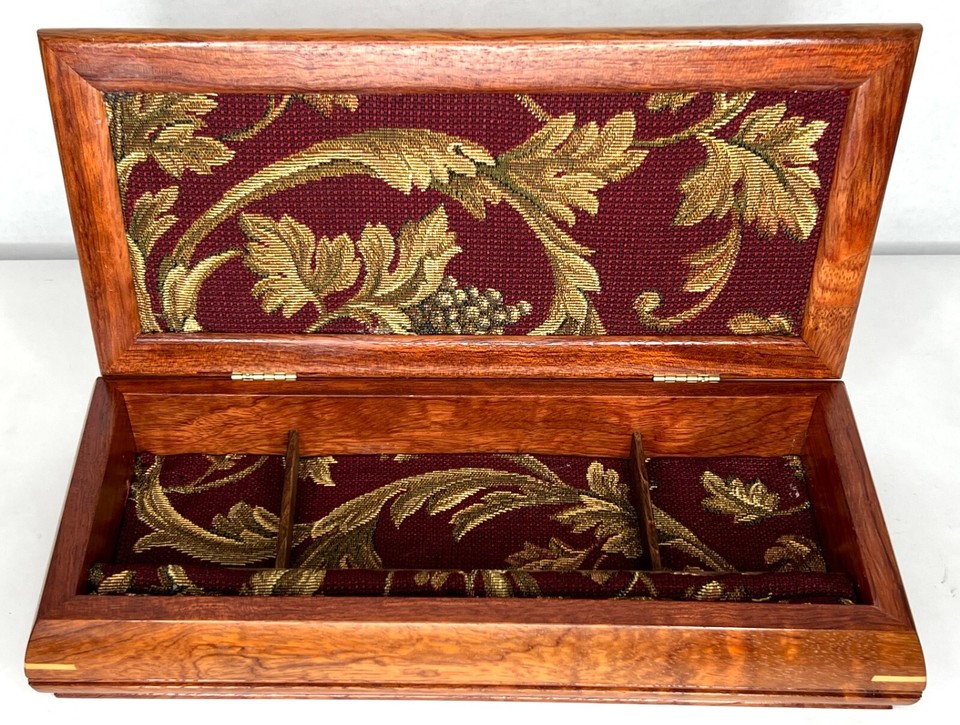 Curly Maple & Cherry Wood Hall Keys Remote Jewelry Keepsake Box Hinged ...