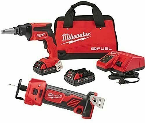 Milwaukee M8 Fuel 18V Cordless Drywall Screwgun Kit - Red (‎2866-22CTP ...