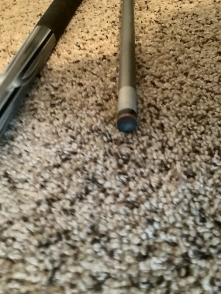 East Point fiber glass Pool Cue Stick Black Ornate Point 58” 2-Piece 20 ...