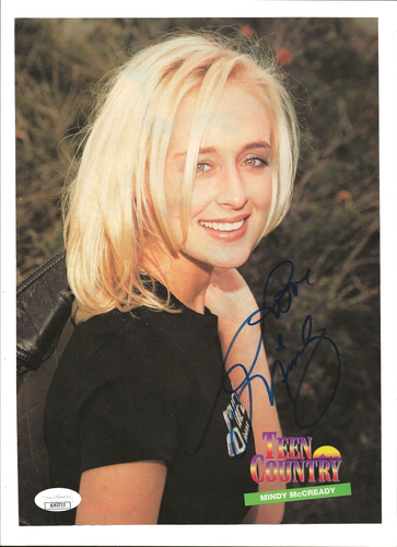 Mindy McCready country singer REAL hand SIGNED Mag Pinup Photo #6 JSA ...