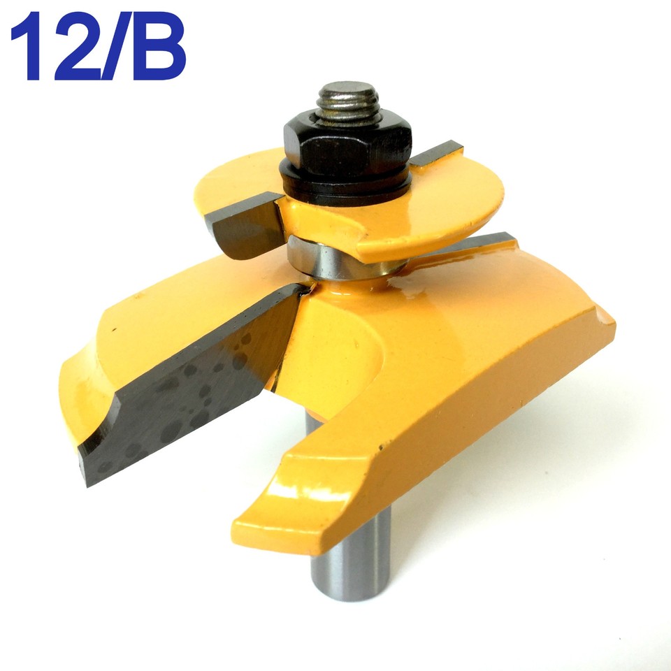 1pc 1/2" SH 12° Straight Raised Panel with Back Cutter Router Bit sct ...