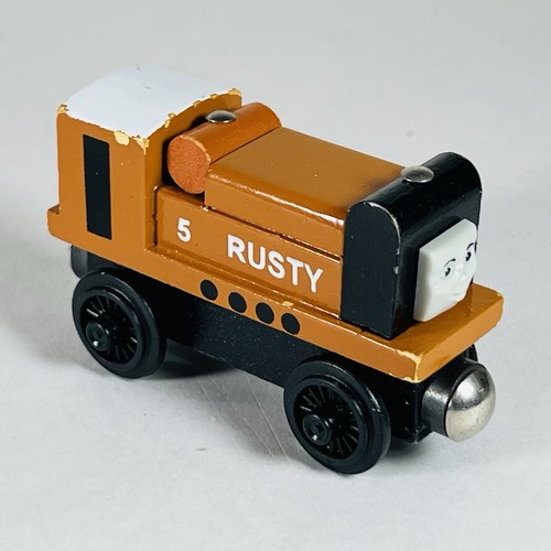 1994 Vintage Rusty Thomas the Train Wooden Railway No Name Base White ...