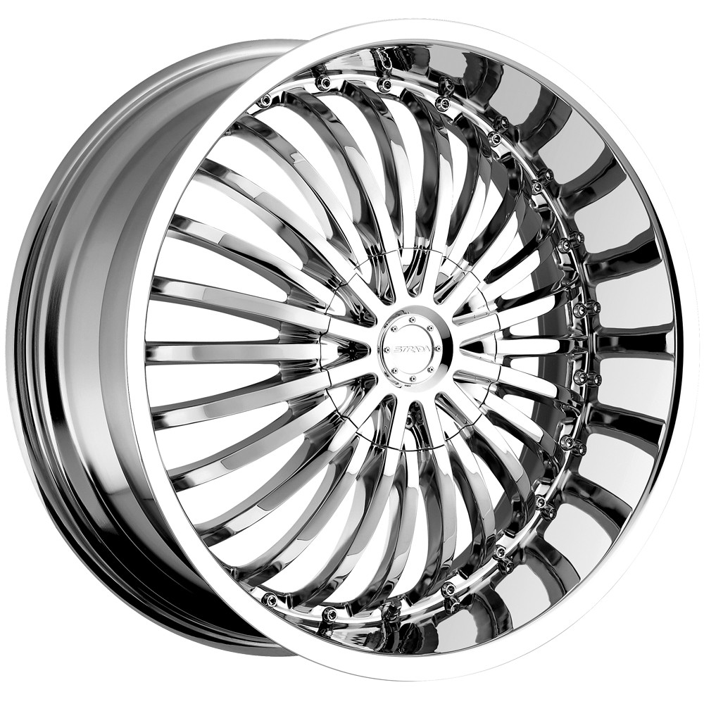 (Set of 4) Strada S16 Spina 20x8 5x4.5"/5x120 +40mm Chrome Wheels Rims ...