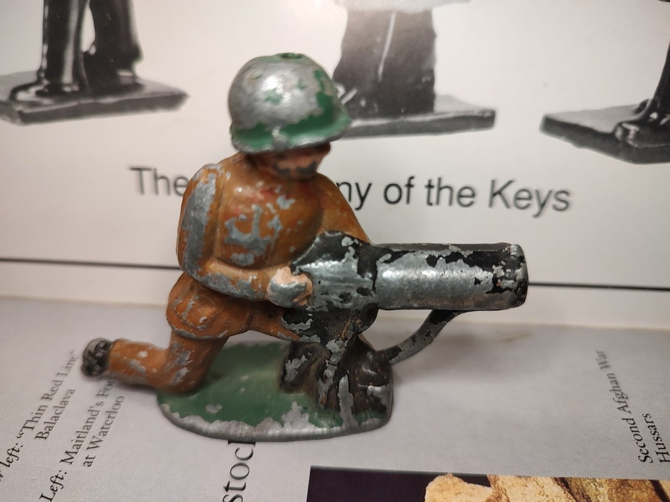 Rare Metal Cast Machine Gunner Toy Soldier (Original) | eBay