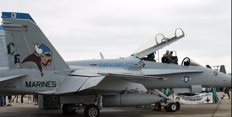 F-18 Hornet Vikings VMFA-225 F18 Airplane Desktop Wood Model Big New | eBay