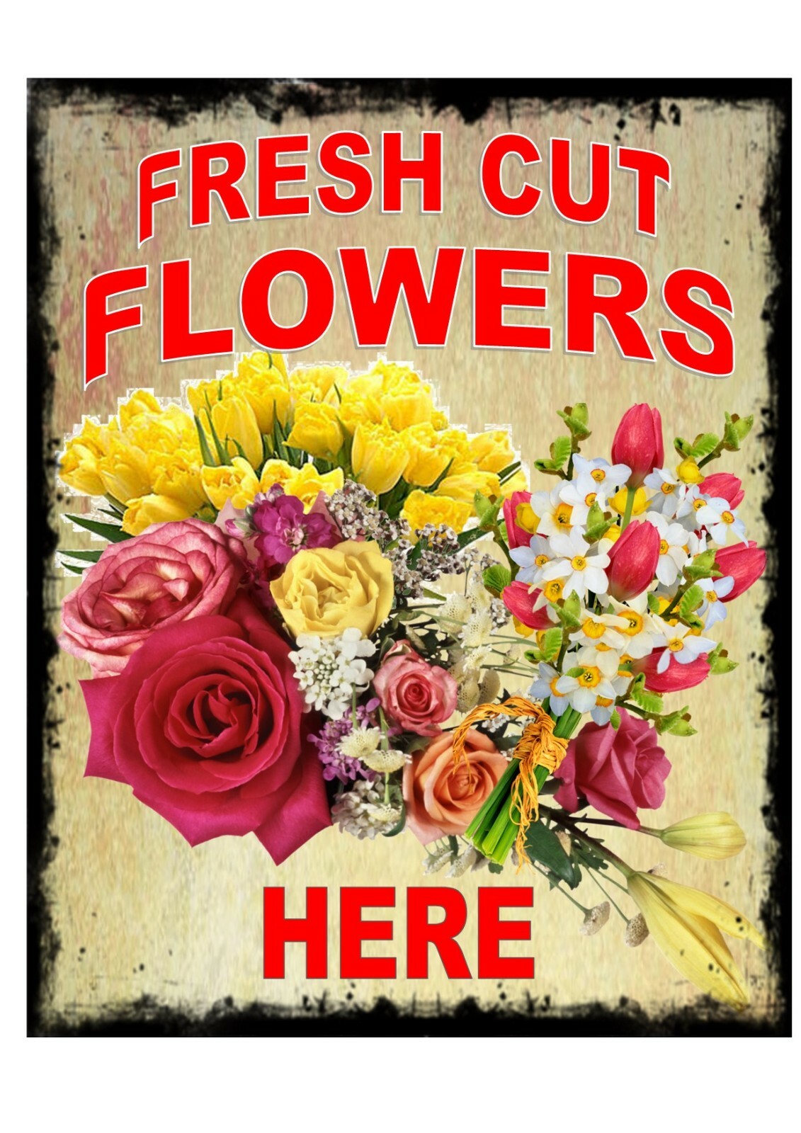 Vintage Style florist Shop Sign Retro Style shop Sign Sign flower shop ...