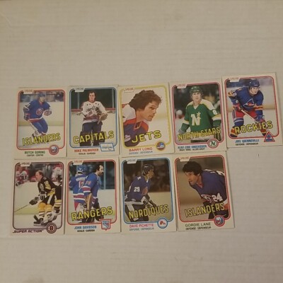 1981-82 OPC Hockey Lot Of 9 Cards - 9 Different Cards No Doubles - Ex ...