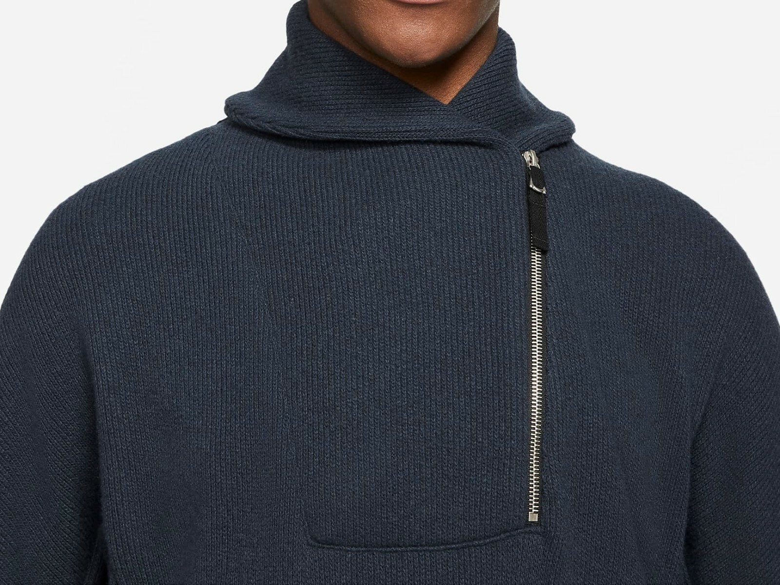 New Nike ESC Men's Shawl Collar Fleece Sweater Navy Made in Italy Size ...