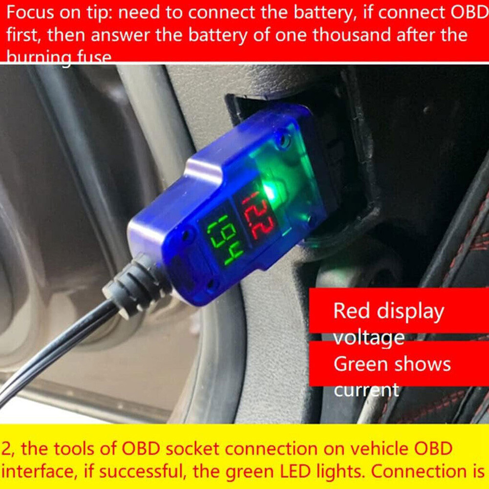 OBD Memory Saver for Auto Car Emergency Power Supply Battery Clip Tools ...