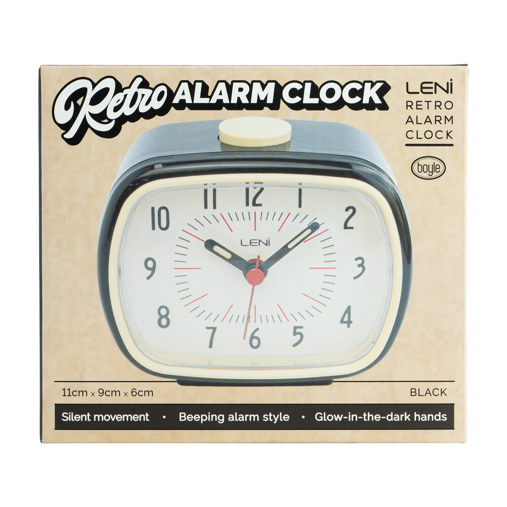 Leni Vintage Retro Desk/Table Analogue Alarm Clock Bedside Home Decor ...
