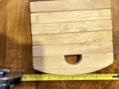 Vintage Thick Butcher Block Wood Expandable Stoneware Casserole Trivet ...