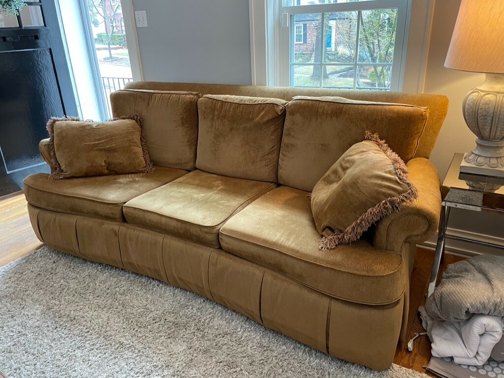 Traditional Sofa Collection by Sherrill with rolled arms and skirt | eBay