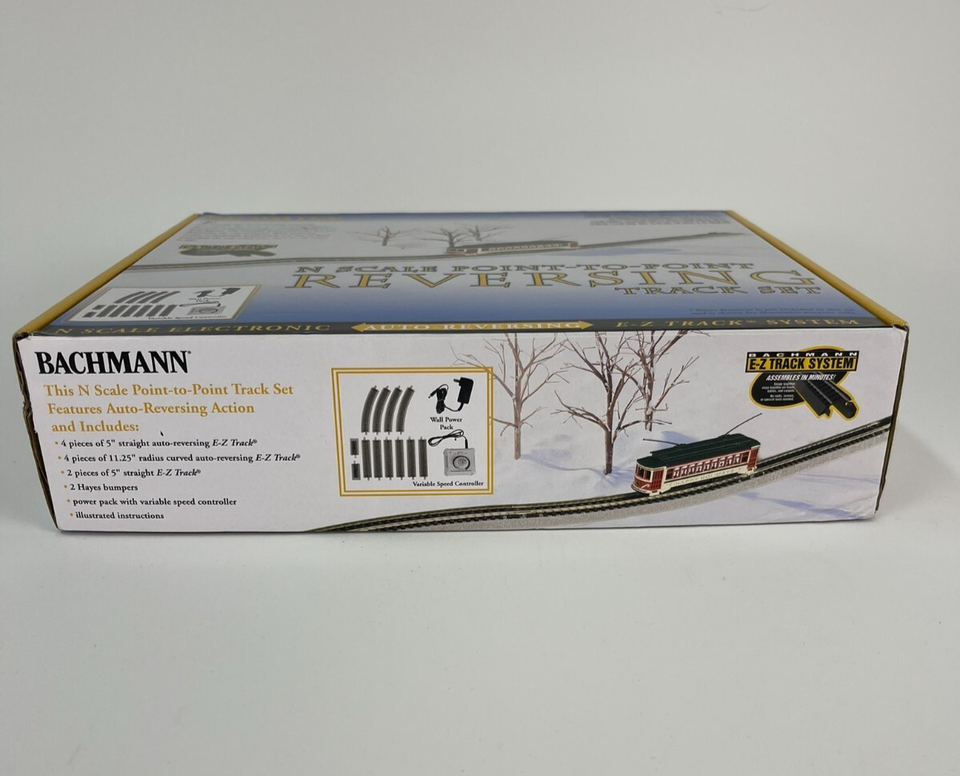 Bachmann N Scale 44847 EZ Track Point to Point Auto-Reversing Set LN ...