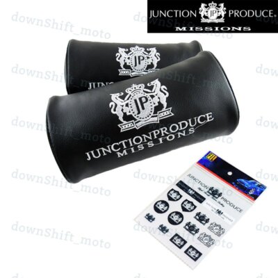 JUNCTION PRODUCE VIP Black Car Neck Rest Pillow Headrest +Reflective ...
