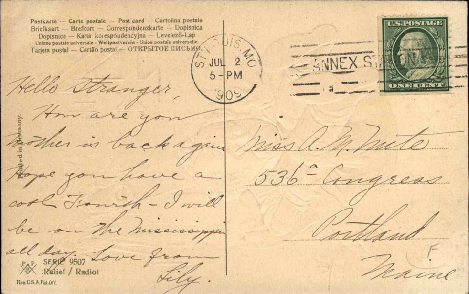 Fourth 4th of July BUNNELL Uncle Sam & John Bull PFB Embossed Postcard ...