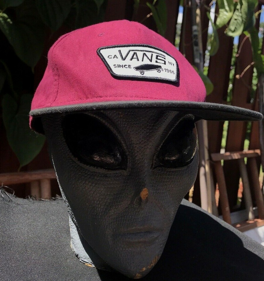 RARE Classic Vans Shoe Co Snapback Hat Cap Vans Full Patch Cali NY Red ...
