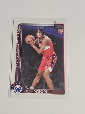 2025-26 Topps Basketball Base Card Tre Johnson III RC Washington ...