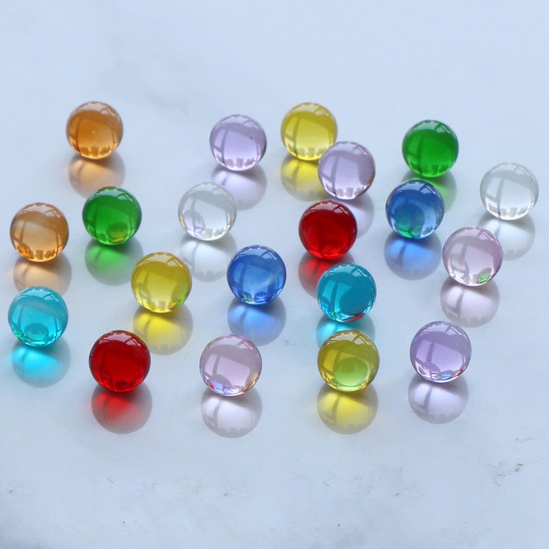 15mm Glass Ball Glass Beads Marbles Colorful Decorative Sphere DIY Toy ...