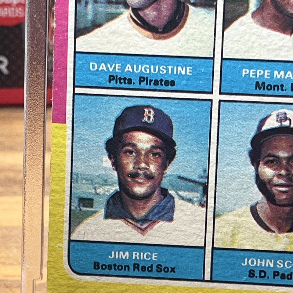 1975 Topps #616 Rookie Outfielders Boston Red Sox' Jim Rice Rookie Card ...