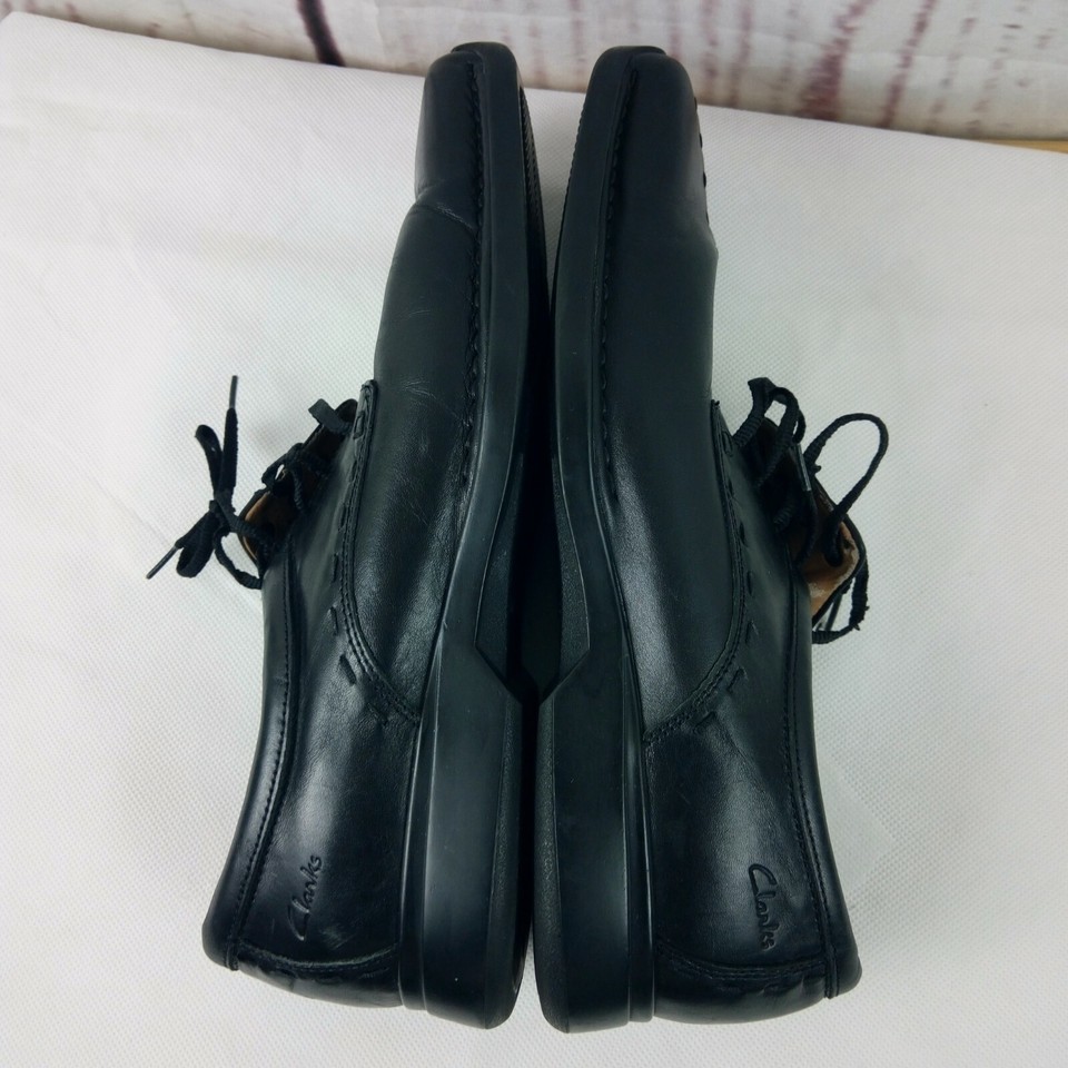 Clarks Flexlight Men's Black Leather Oxford Lace Up Dress Shoes Size 9 ...