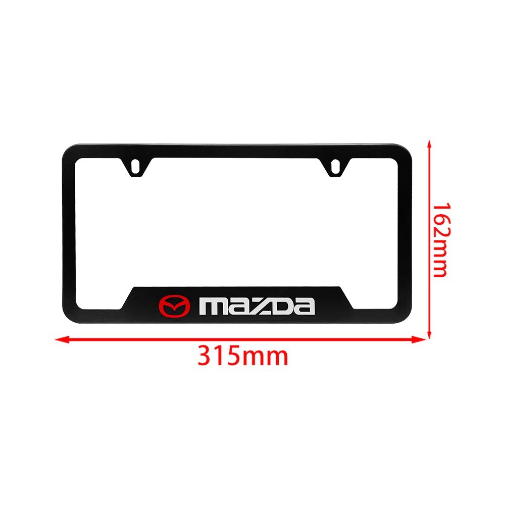 NEW 1Pcs MAZDA Aluminum Black License Plate Frame | eBay