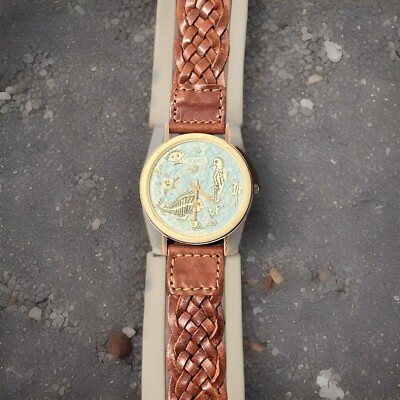 Vintage Fossil BW-6716 Sea Horse Shell Stone 1994 Rare Mens Watch New ...