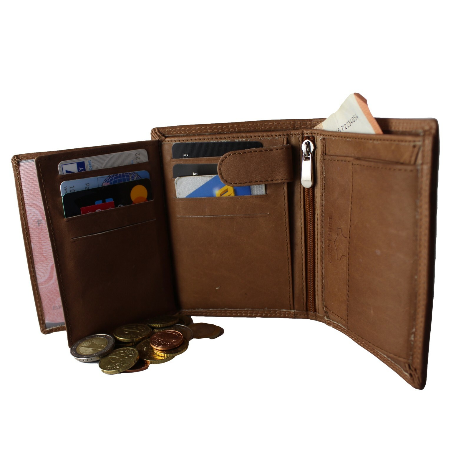 Portmonee Wallet Brown Money Leder Portemonnaie Geldbeutel Lederbörse ...