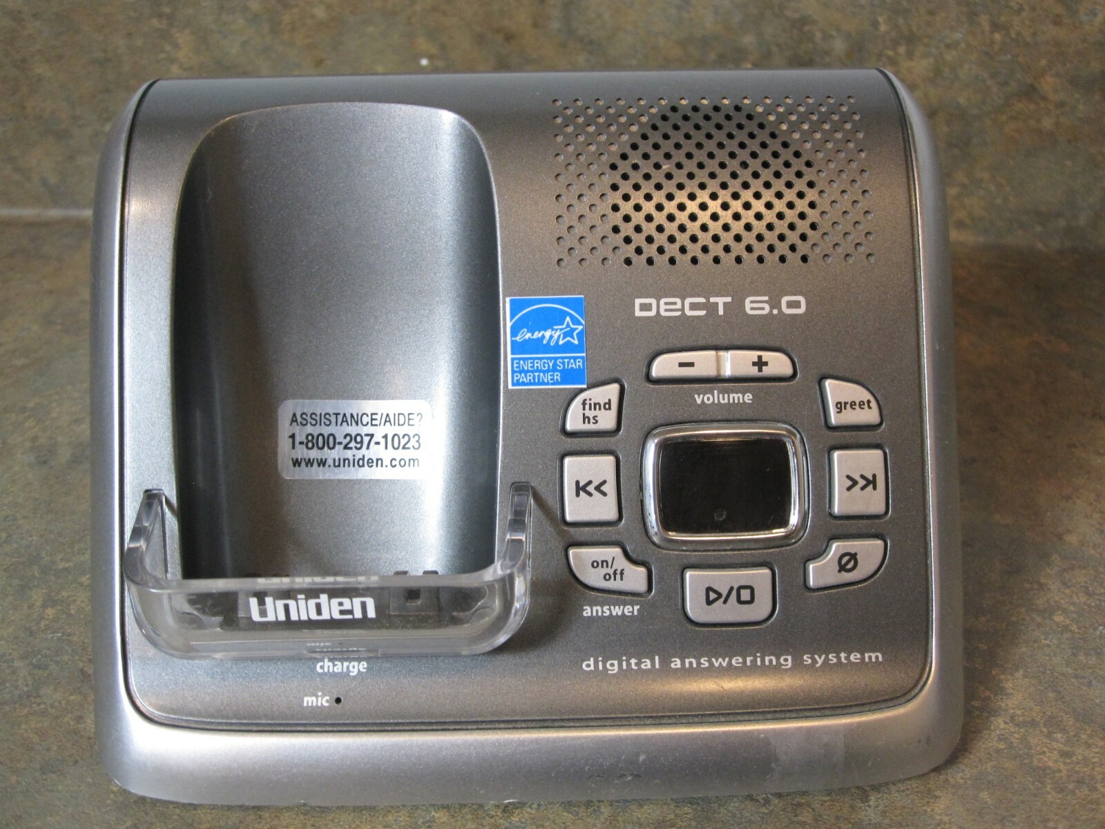 Uniden Phone Handset Charging Base/Answering Machine w/o Power DECT2080 ...