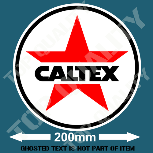 VINTAGE CALTEX GASOLINE PETROL OIL Decal Sticker Vintage Hot Rod ...